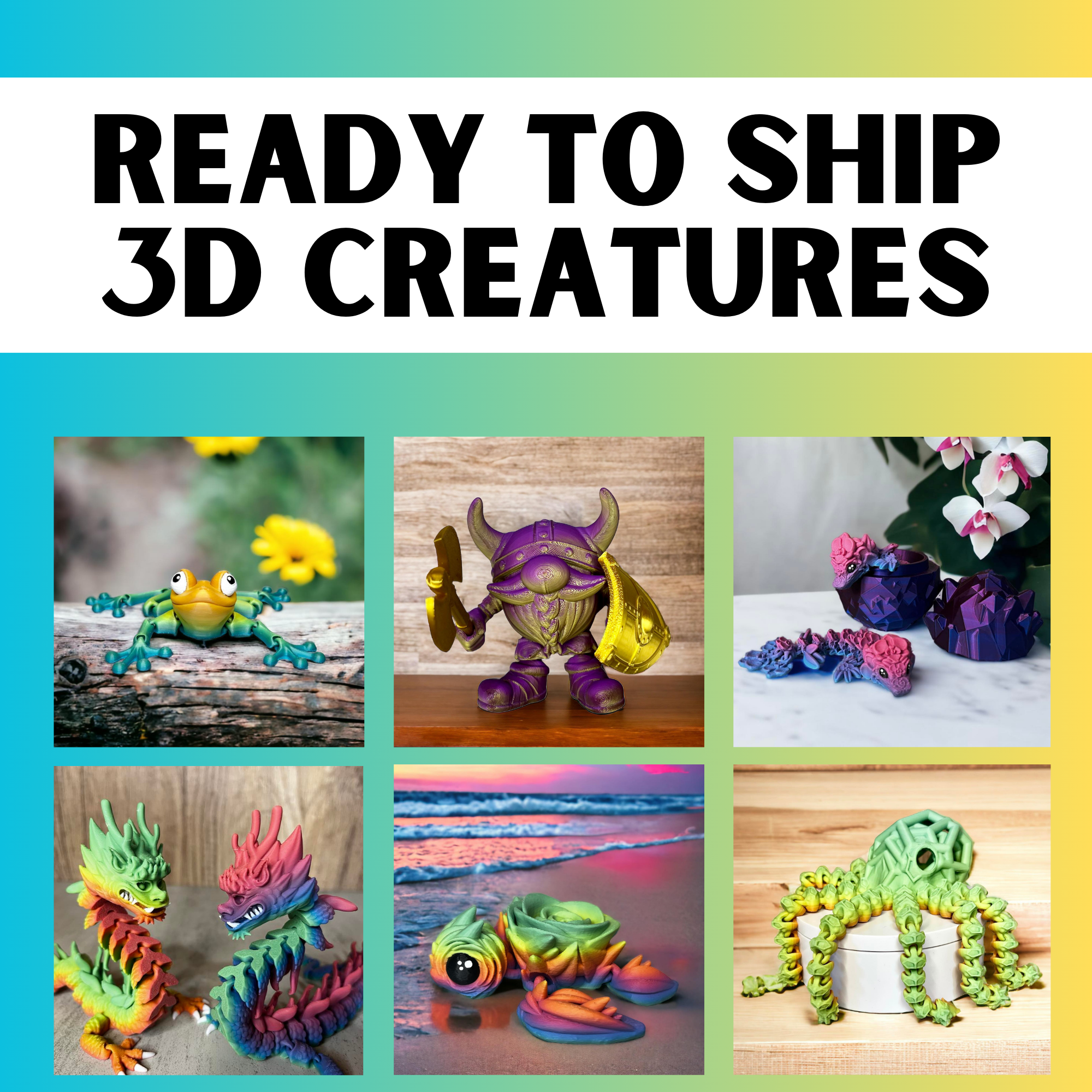 Ready to Ship 3D Printed Creatures – GressCustoms