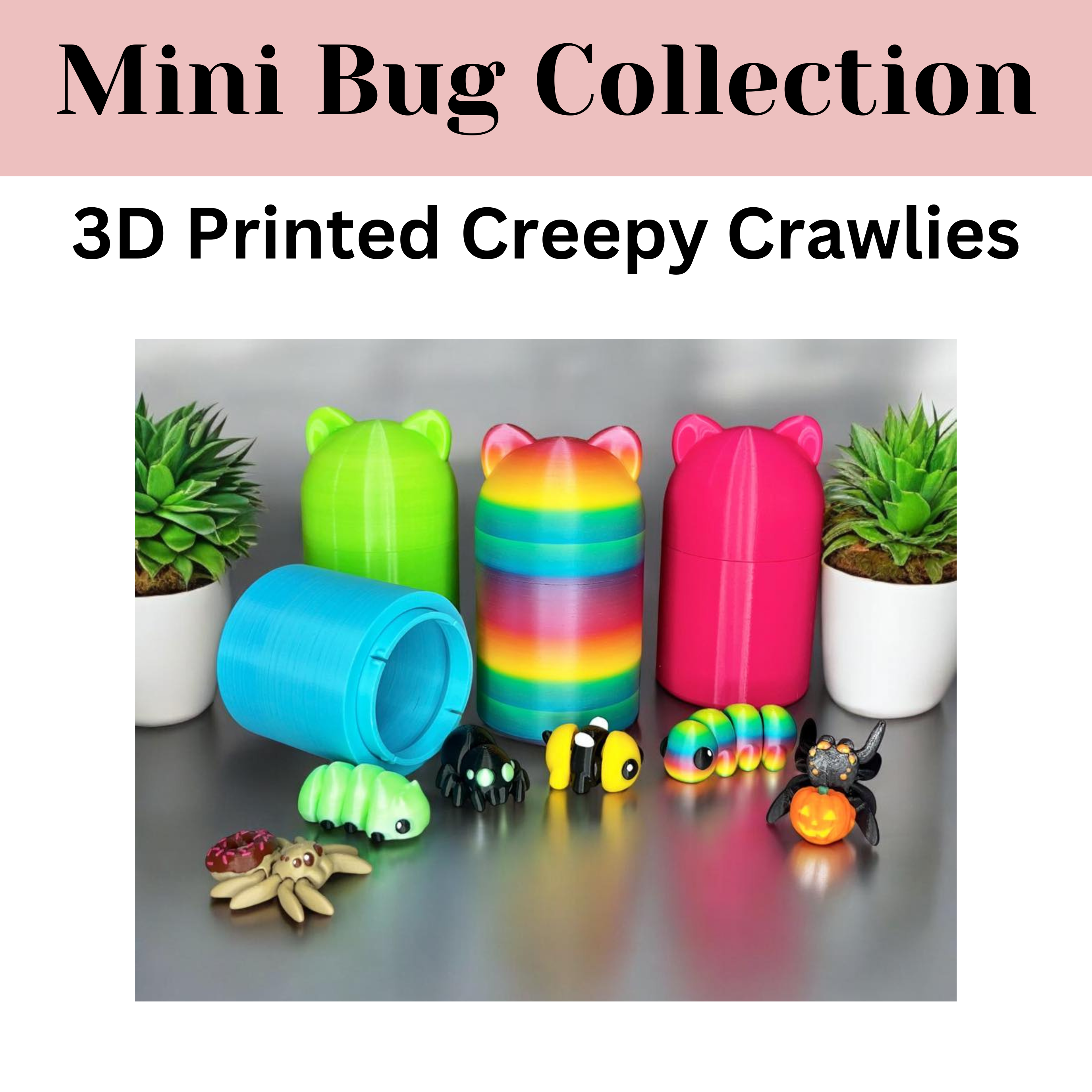 Mini 3D Printed Creatures **BUG COLLECTION** – GressCustoms