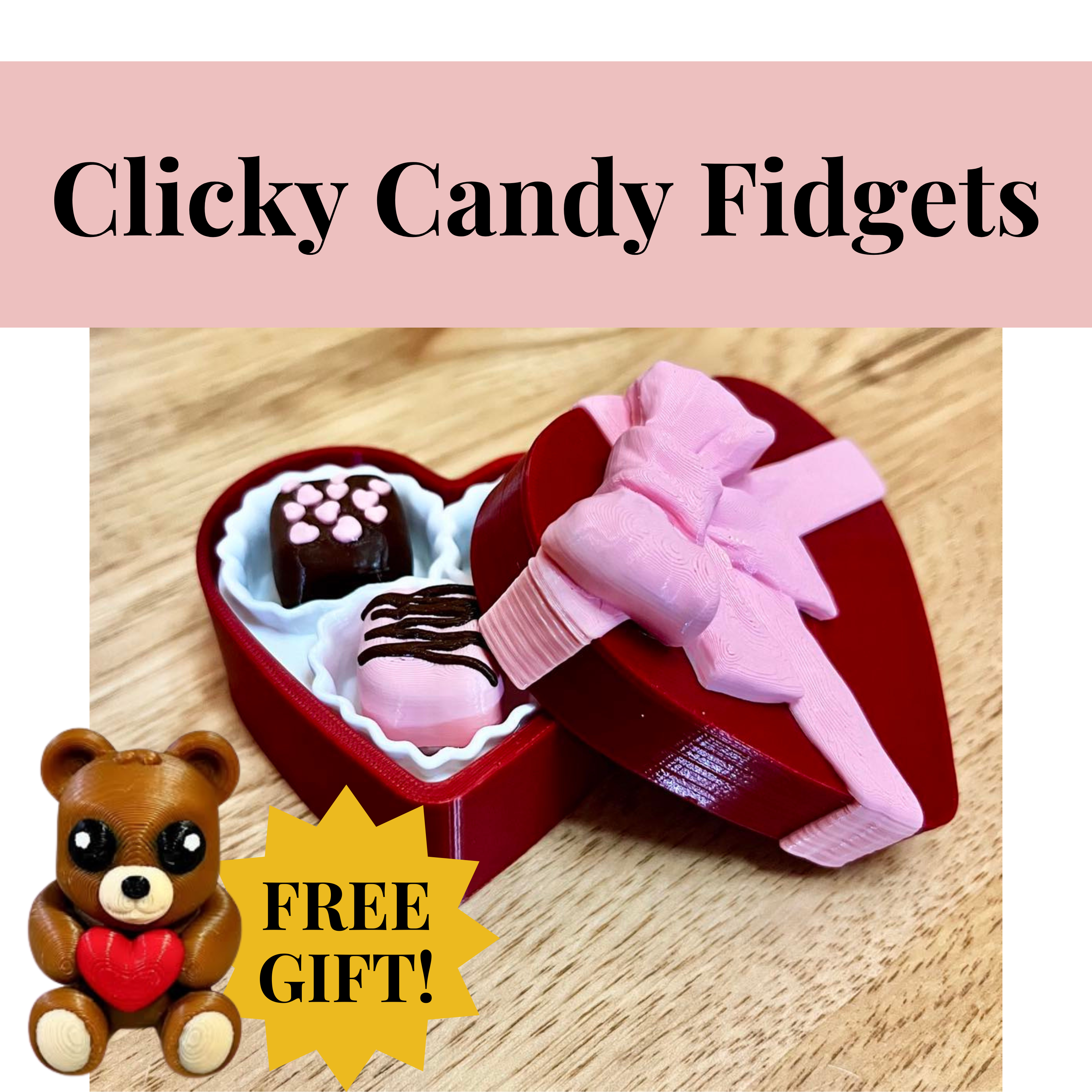 Forever Clicky Heart Box of Chocolates - Sensory Keyboard Click Fidget ...