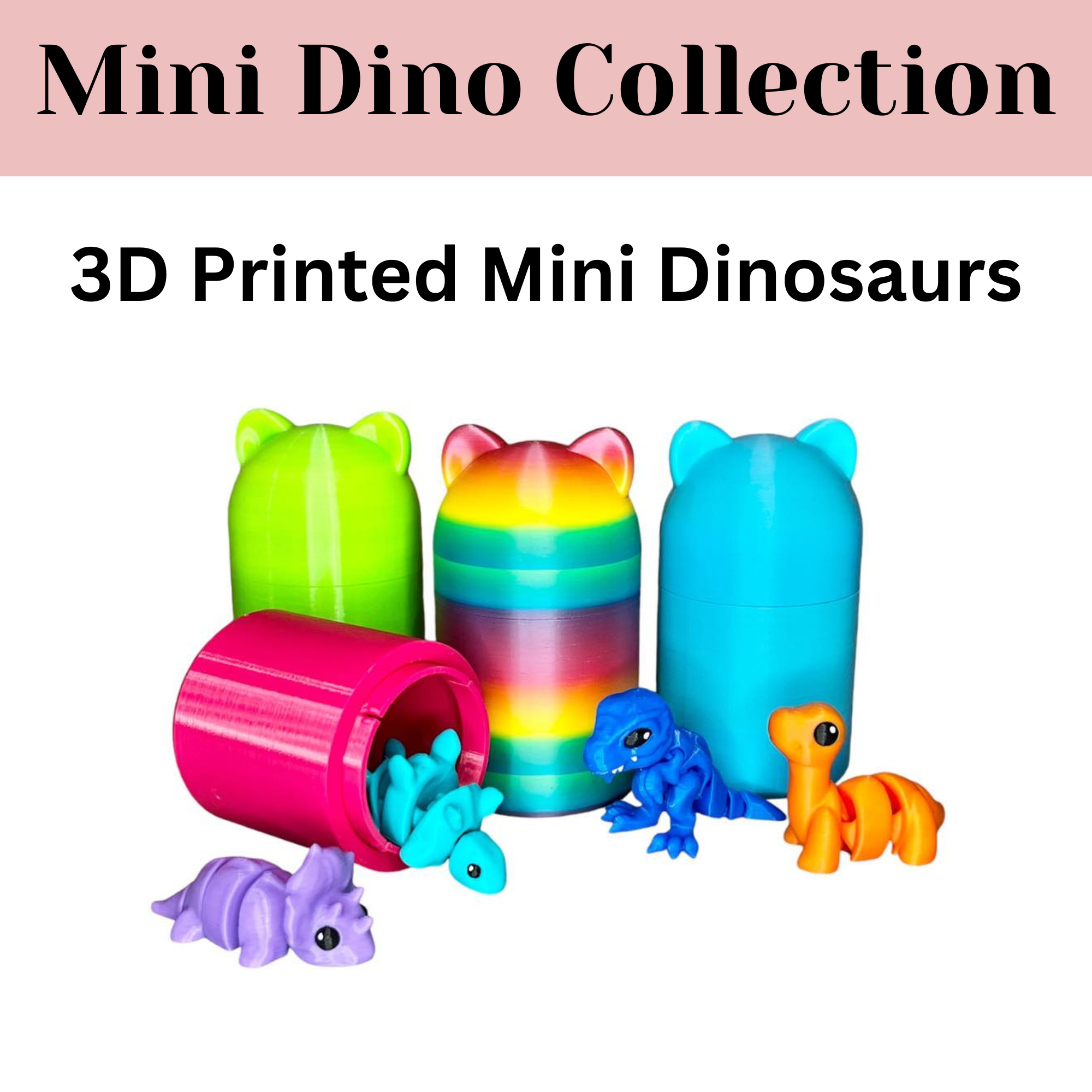 3D Printed Mini Creatures **DINOSAURS COLLECTION** – GressCustoms