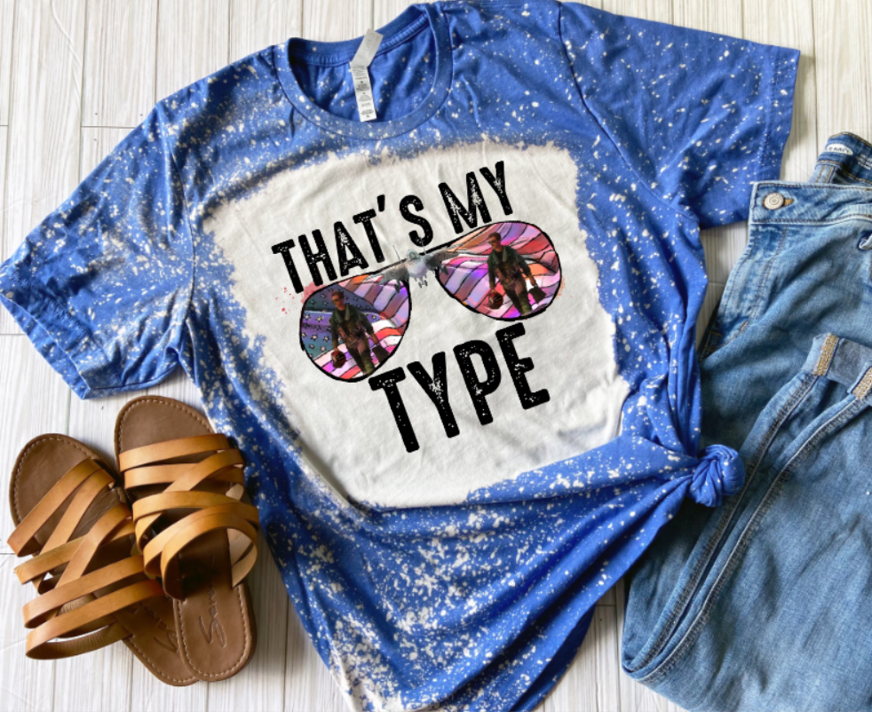 That's My Type Red Bleached T-Shirt – GressCustoms